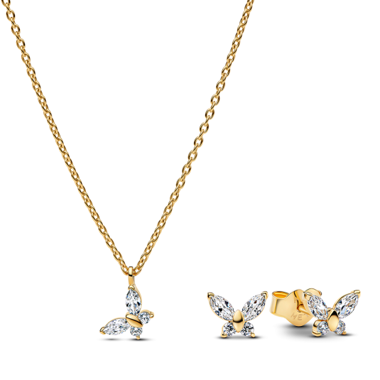 PANDORA set náhrdelník a náušnice Motýl M-364267C01-45+264264C01 ...