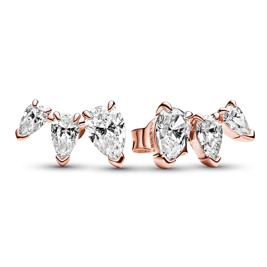 PANDORA pozlátené náušnice s čírymi zirkónmi M-282836C01