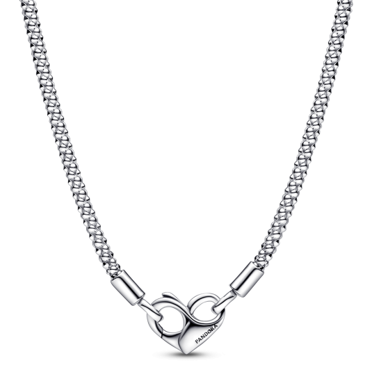 PANDORA Moments náhrdelník so srdiečkovým zapínaním ...