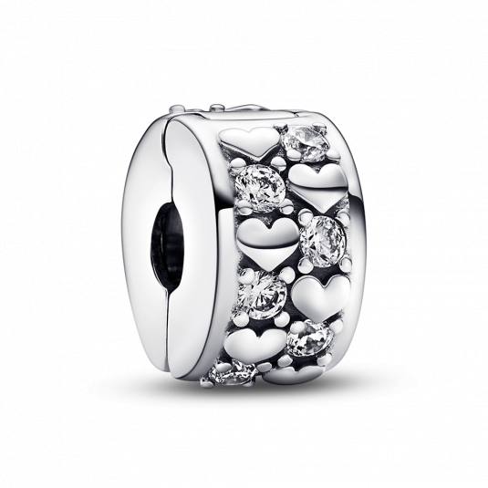 PANDORA Végtelen szívek szikrázó klip charm M-792235C01
