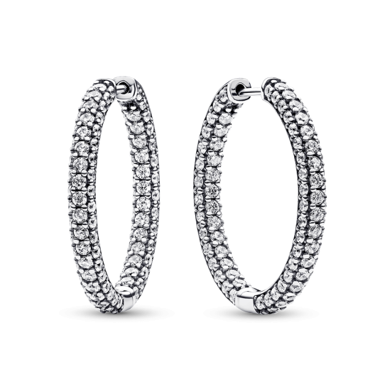 PANDORA náušnice Pavé kruhy M-293016C01 - Sofia.sk