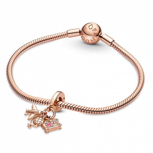 PANDORA pozlacený náramek Airplane M-580728+789435C01 - Sofia.cz