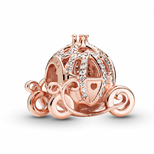 PANDORA pozlátená Disney korálka Popoluškin kočiar M-789189C01