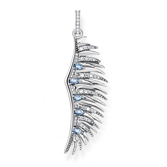 THOMAS SABO prívesok Phoenix wing with blue stones silver ...