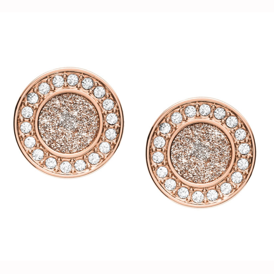 FOSSIL Halo Rose Gold earrings M FOJF03263791 Sofia